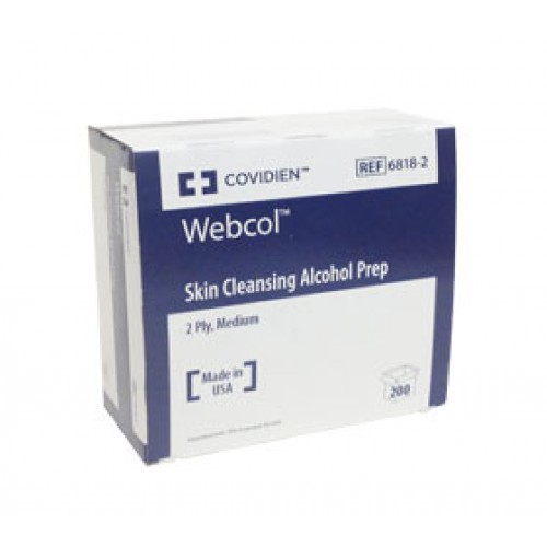 Webcol Alcohol Skin Swabs 200 Box 6818-1